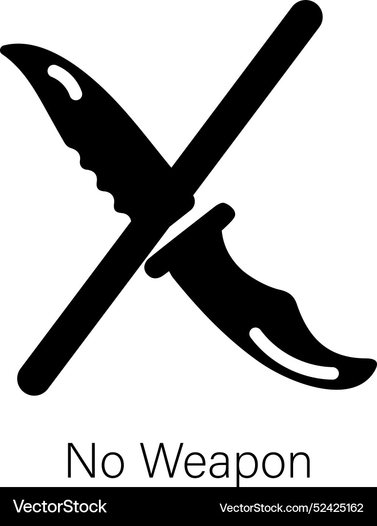 No weapon Royalty Free Vector Image - VectorStock