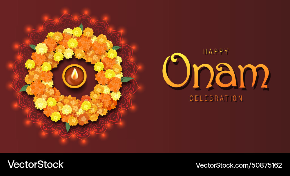 Onam poster Royalty Free Vector Image - VectorStock