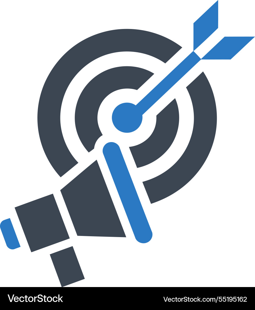 Target marketing icon Royalty Free Vector Image