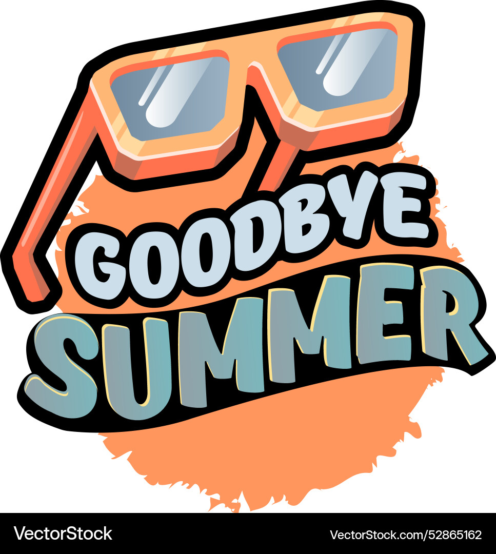 Vintage goodbye summer concept Royalty Free Vector Image
