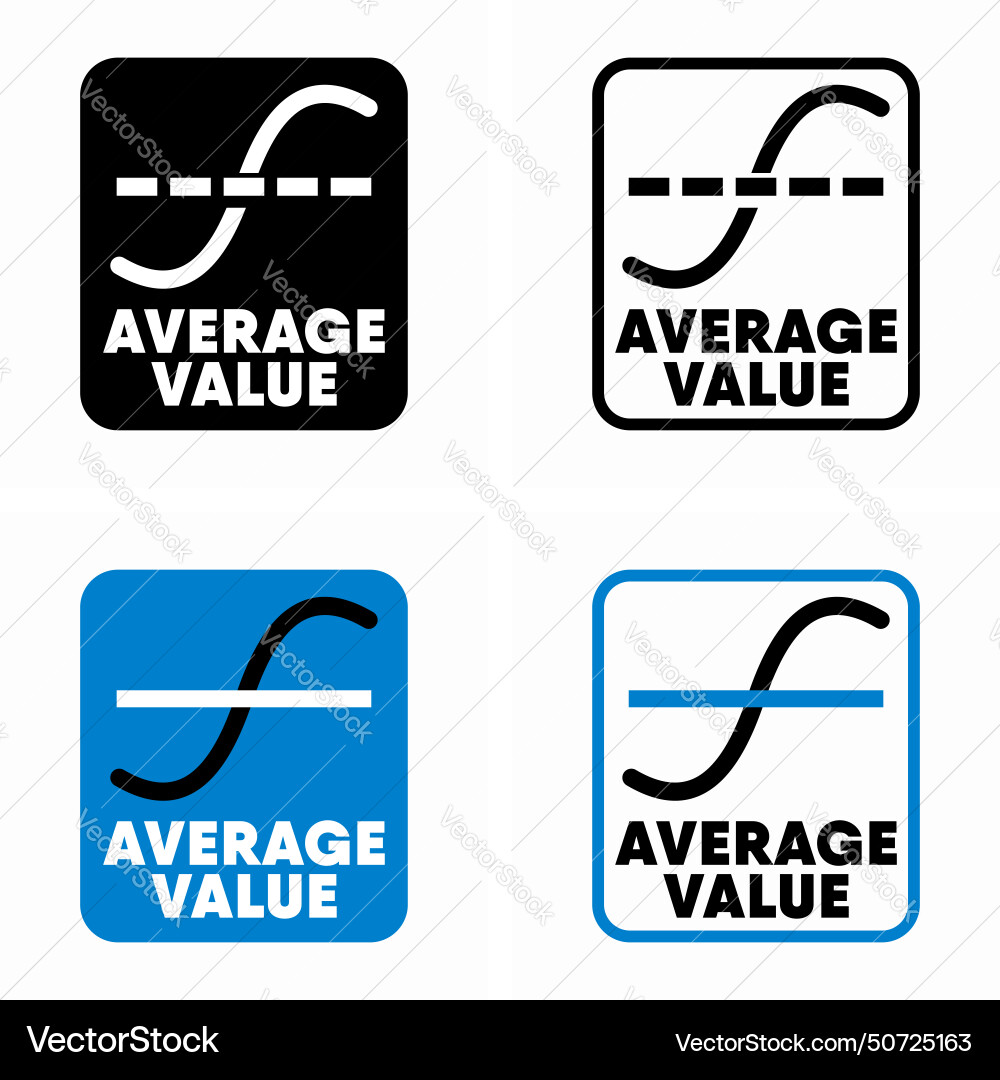 Average value information sign Royalty Free Vector Image