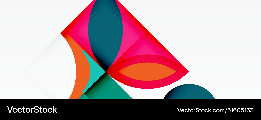 Circles and petals geometric beautiful abstract Vector Image