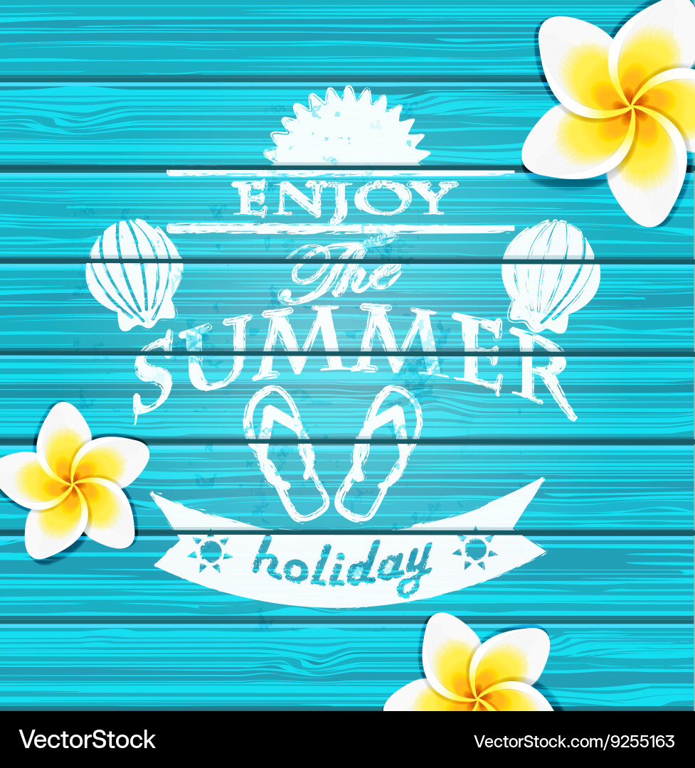 Enjoy the summer Royalty Free Vector Image - VectorStock