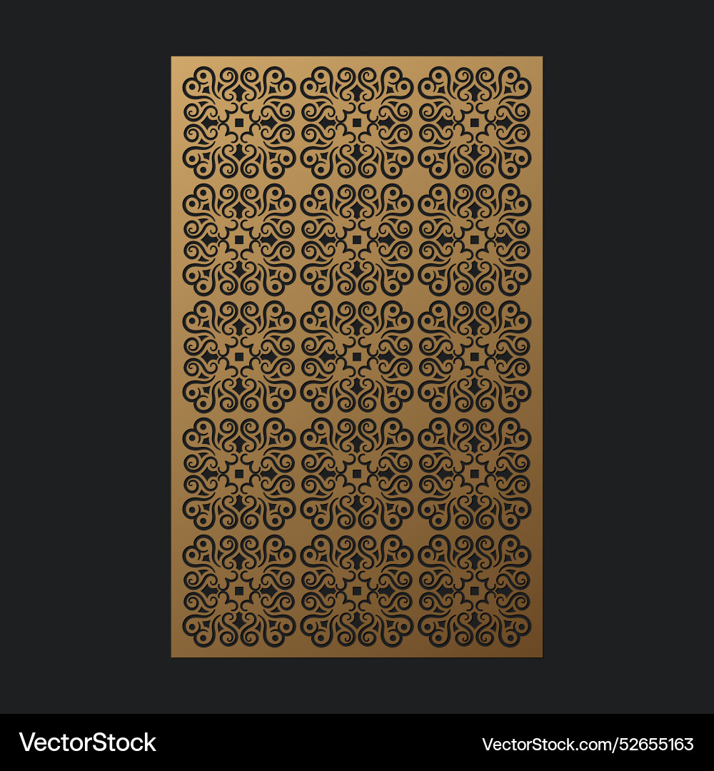 Seamless die cut decorative pattern template Vector Image