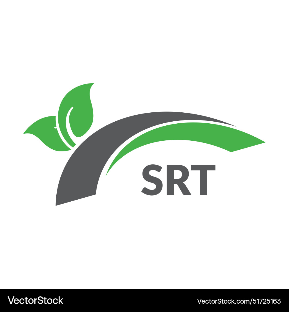 Srt letter logo design on white background Vector Image