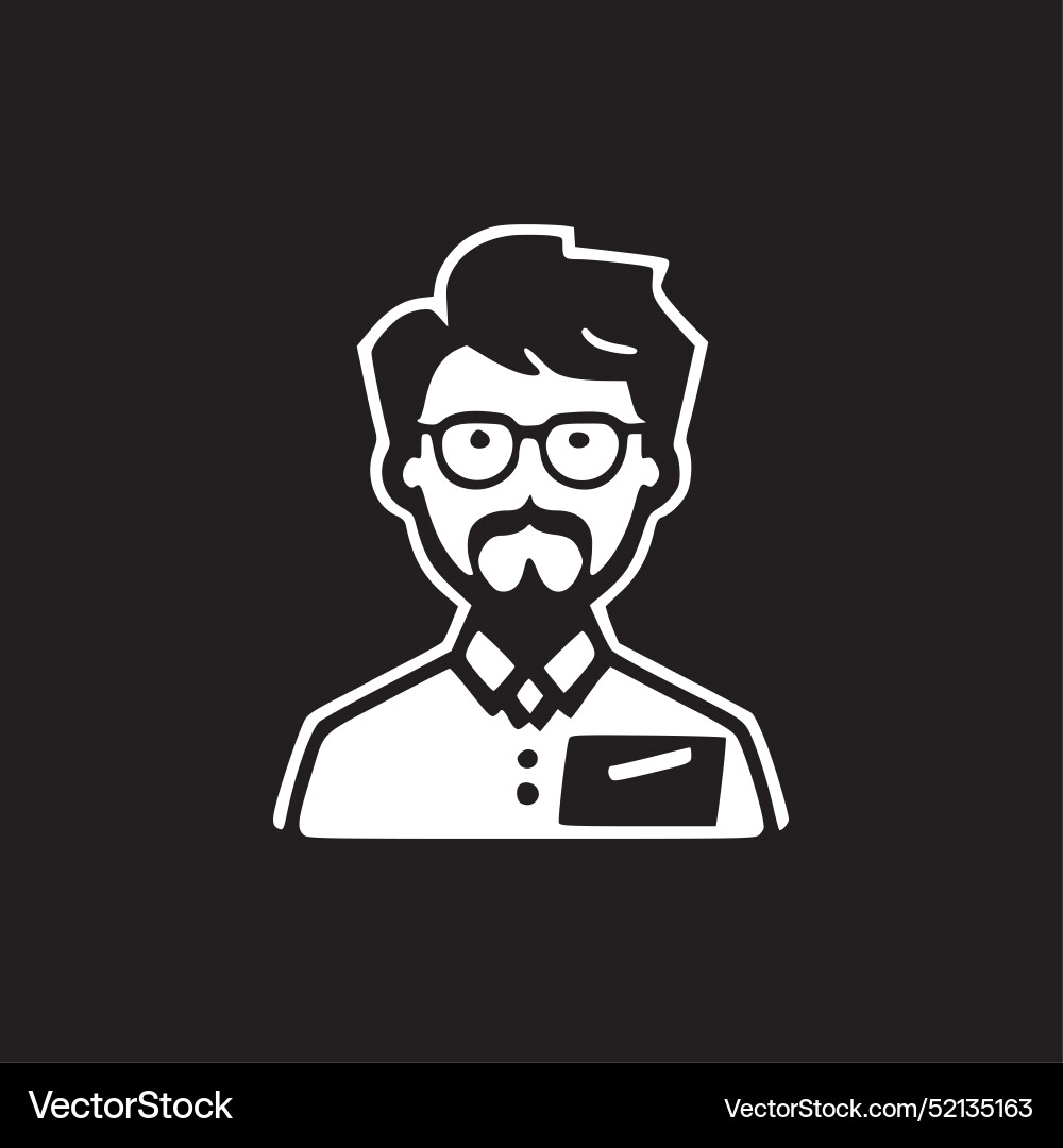 Teacher - black and white isolated icon Royalty Free Vector