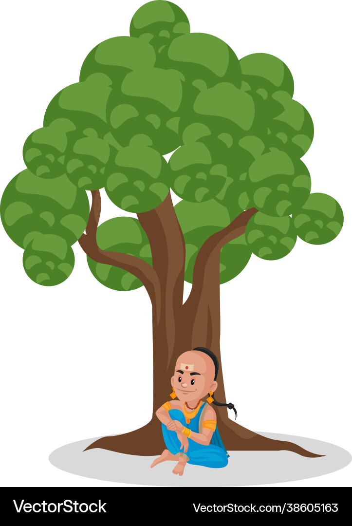 Tenali ramakrishna cartoon character Royalty Free Vector