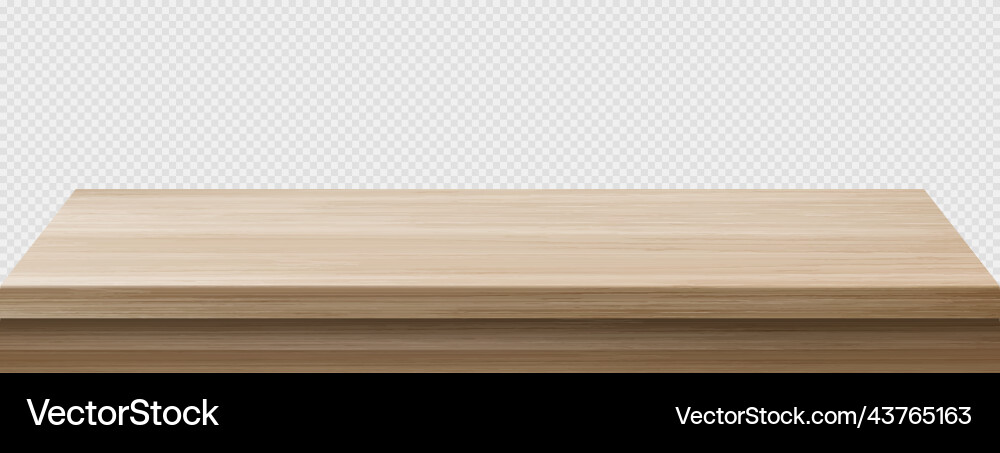 Wooden table perspective view wood top surface Vector Image