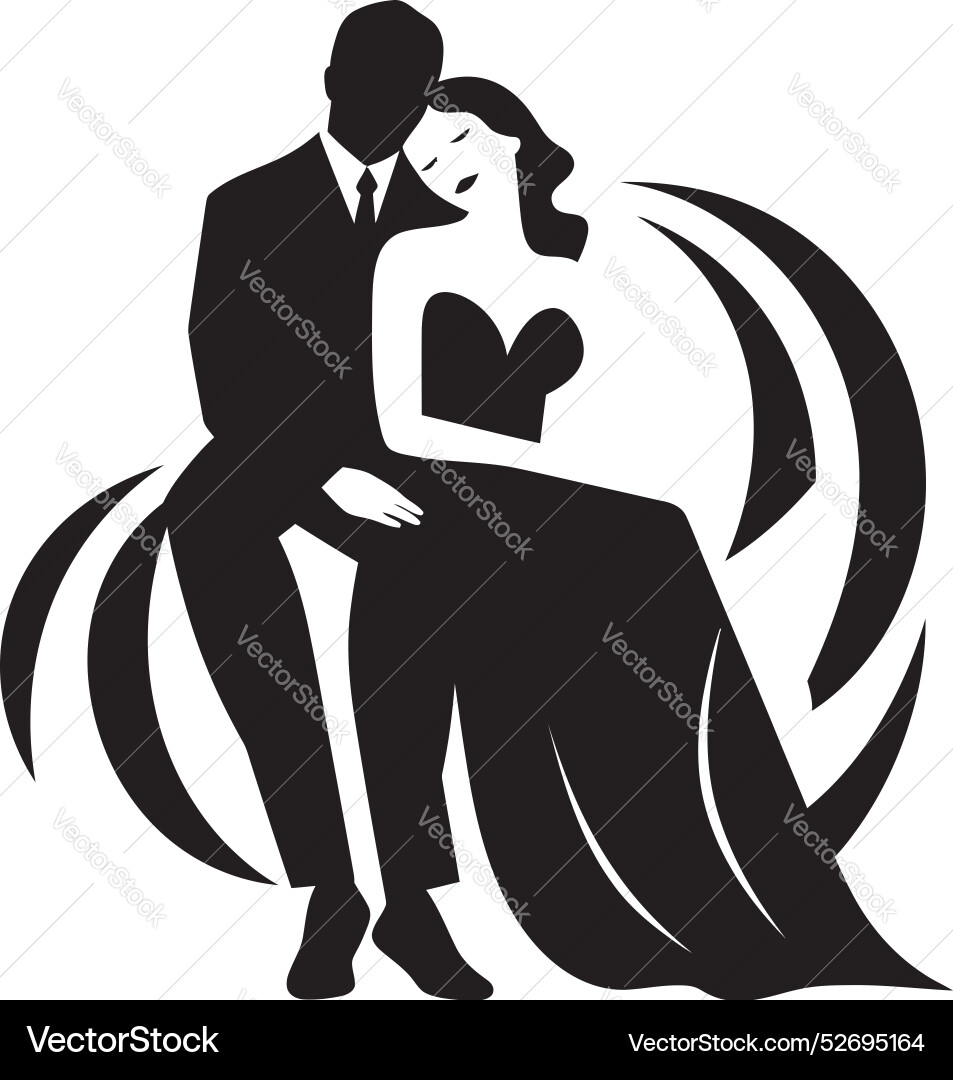 Amorous icons bed graphic design intimate couple Vector Image