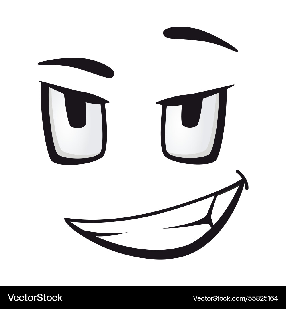 Cartoon faces funny face expressions caricature Vector Image