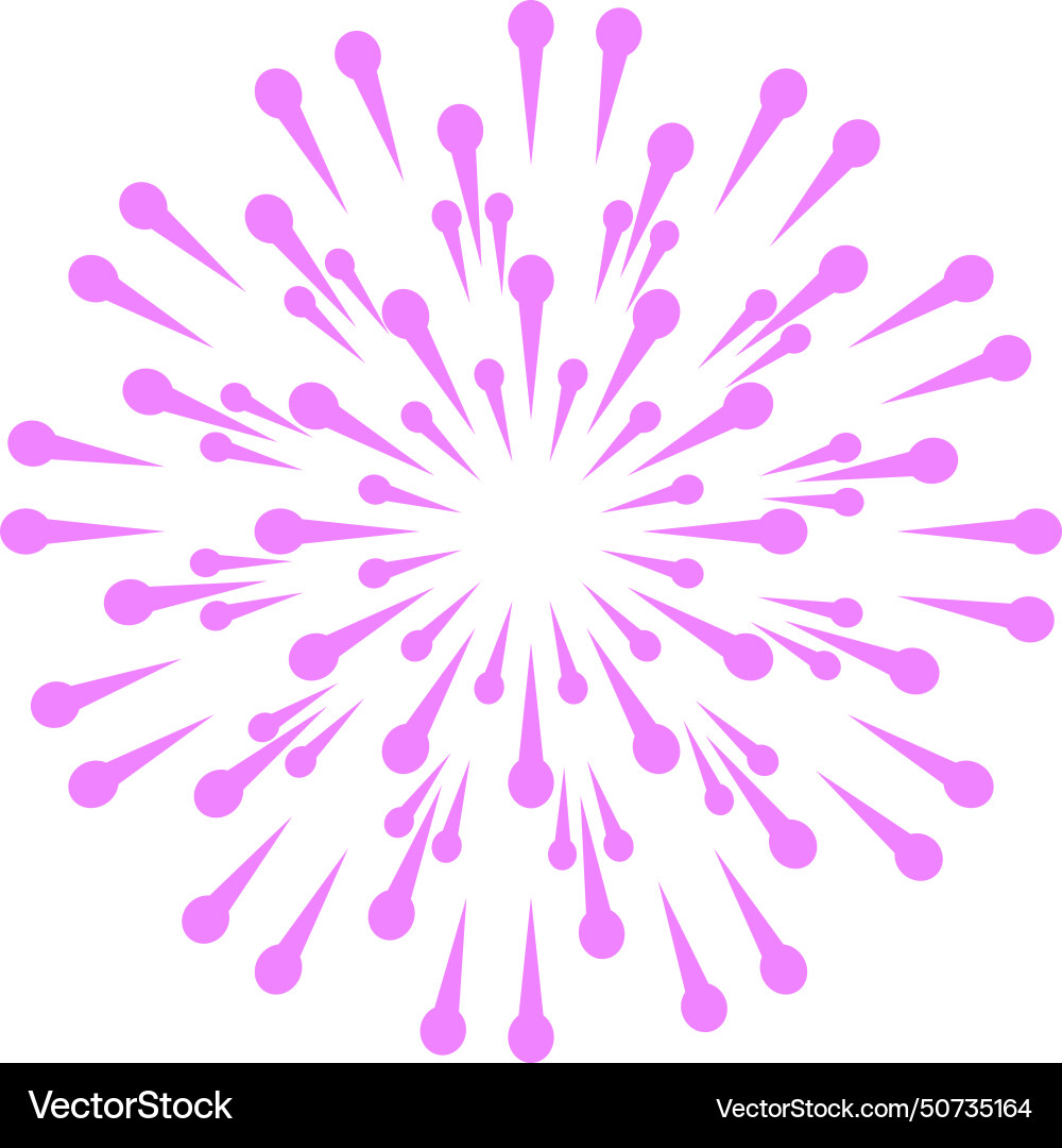 Colorful burst sky fire show firework icon Vector Image