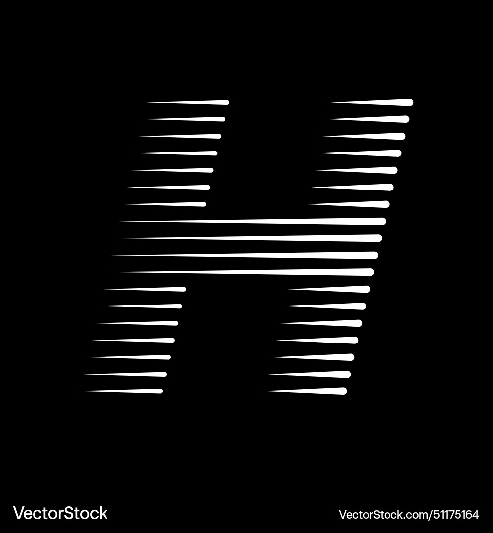 H letter lines logo icon Royalty Free Vector Image