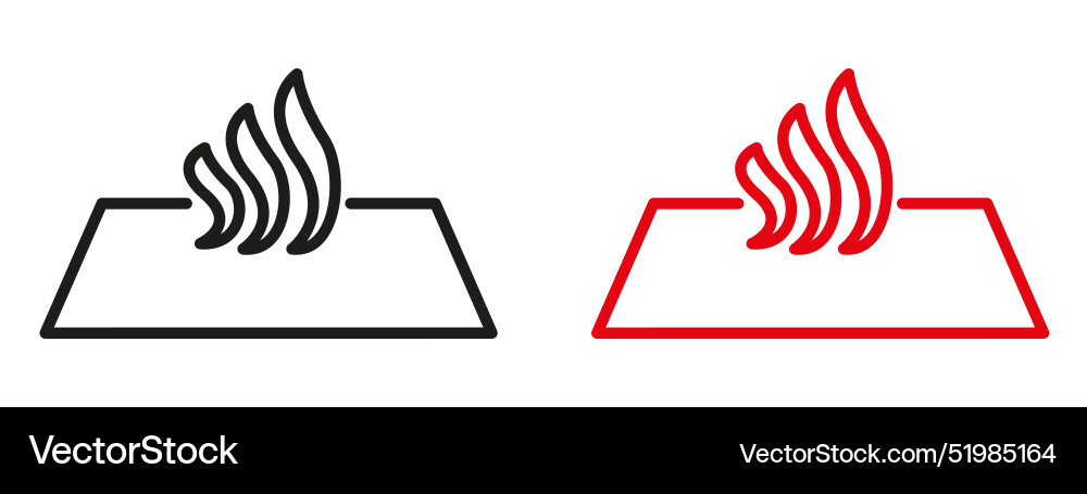 Heat icon mark in filled style Royalty Free Vector Image