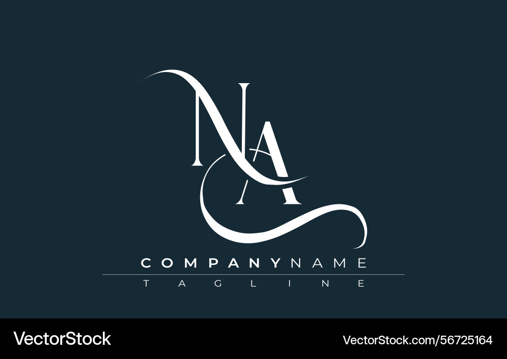 Initial na logo design Royalty Free Vector Image
