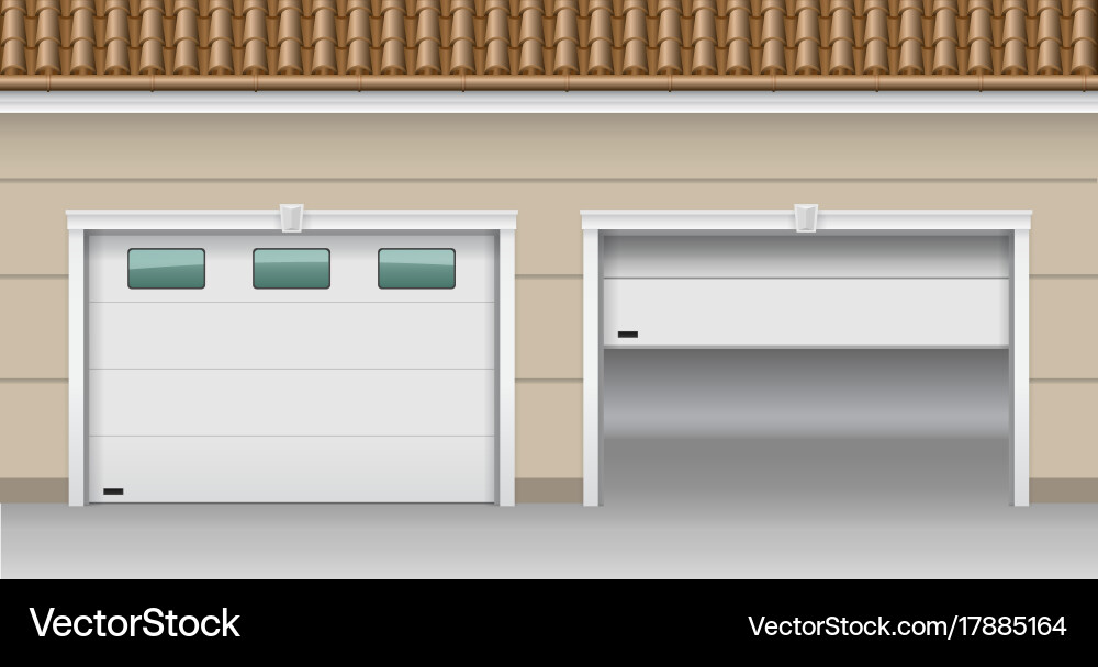 Modern Garage Gates Royalty Free Vector Image - VectorStock