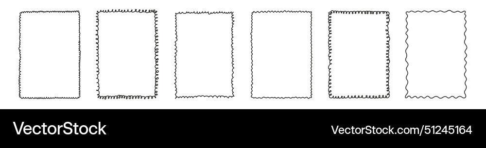 Rectangle frame line square shape outline on hand Vector Image
