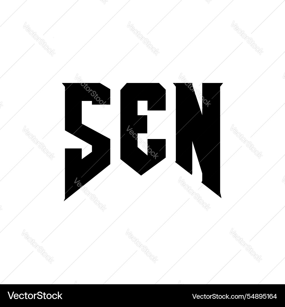 Sen letter logo design for technology company Vector Image
