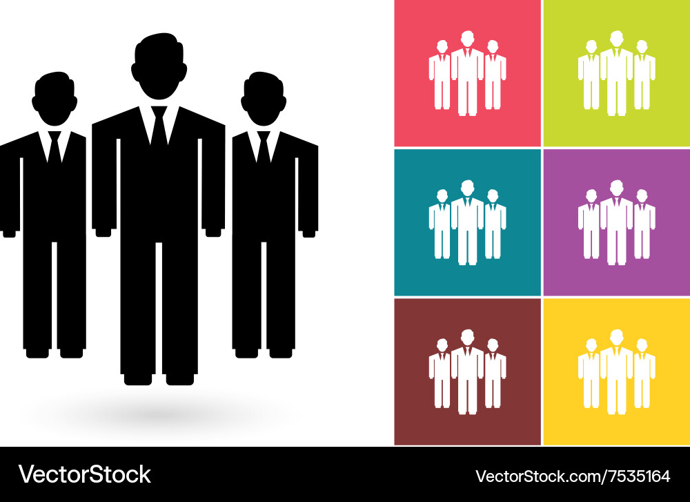 Team icon or business symbol Royalty Free Vector Image