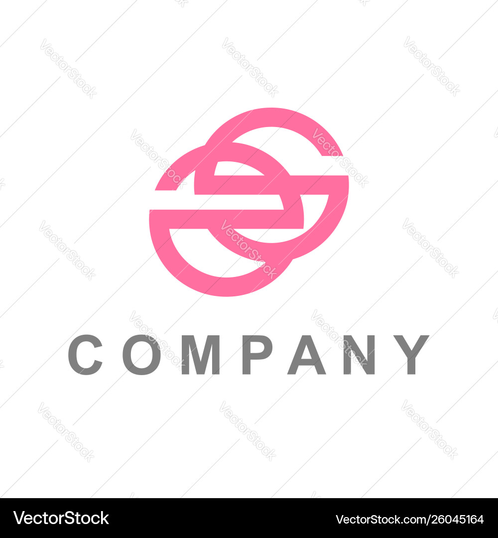 Zs ss zgs zes initials simple geometric logo Vector Image