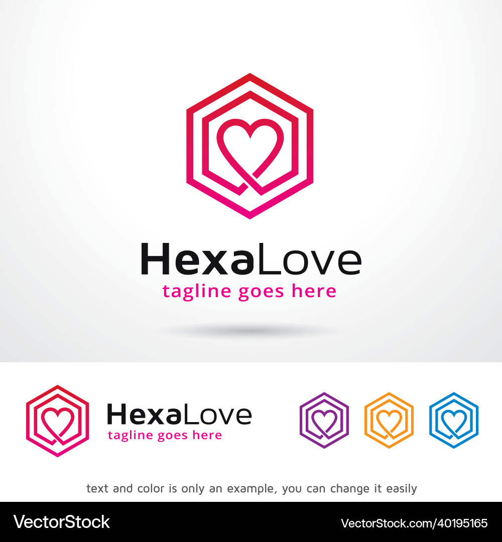 Abstract love logo template Royalty Free Vector Image