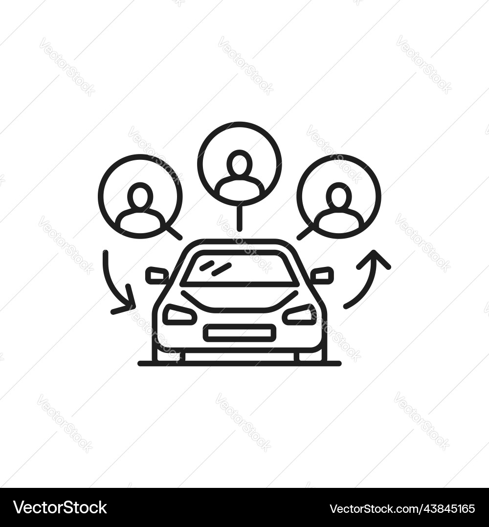 Car share service carpool people want carsharing Vector Image