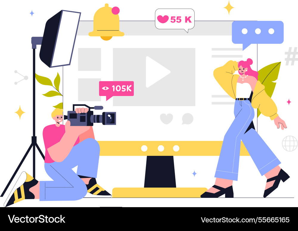 Digital Marketing Content Creation Royalty Free Vector Image