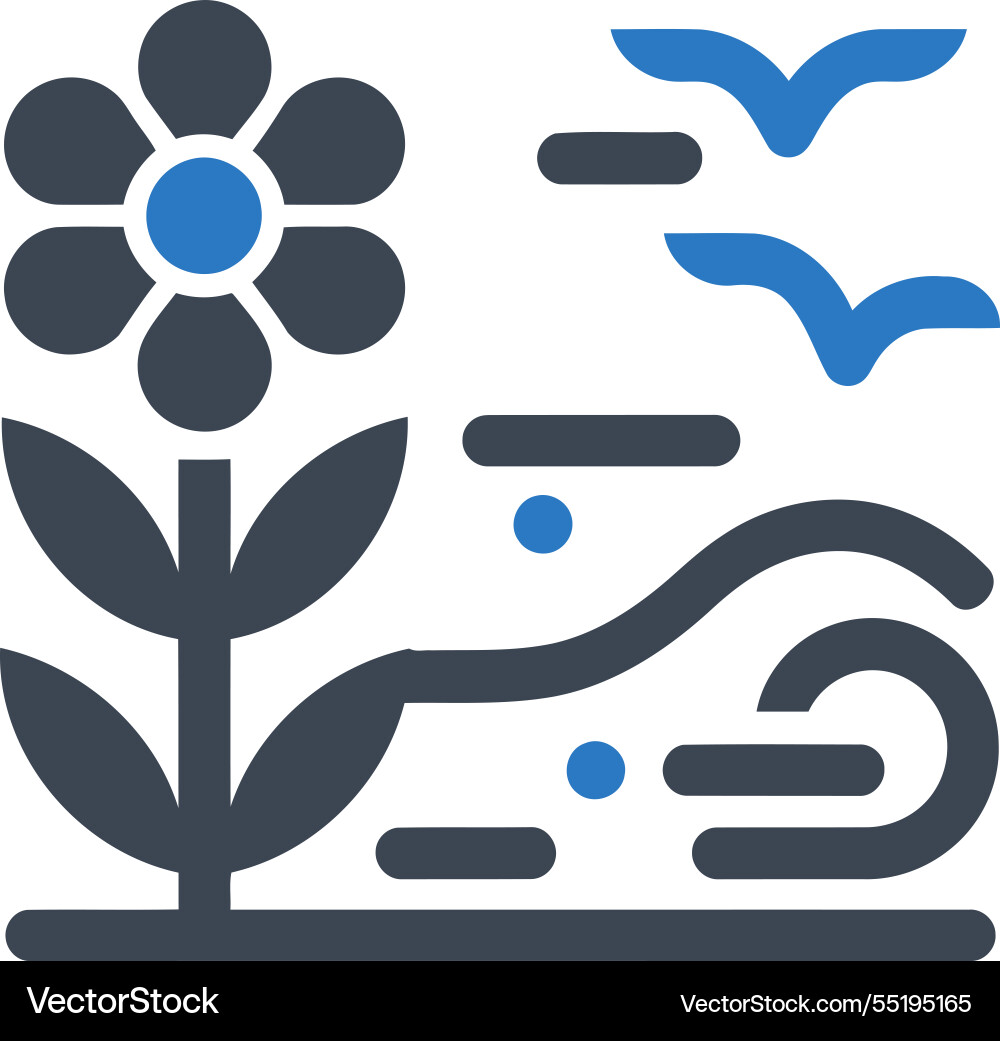 Flower breeze icon Royalty Free Vector Image - VectorStock