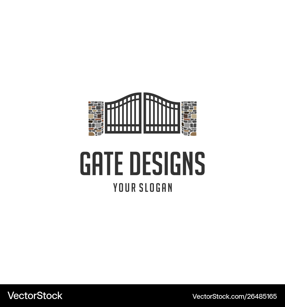 Gate designs logo Royalty Free Vector Image - VectorStock