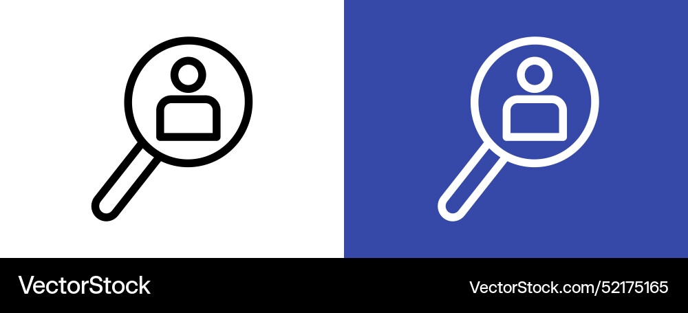 Hiring logo sign set outline Royalty Free Vector Image