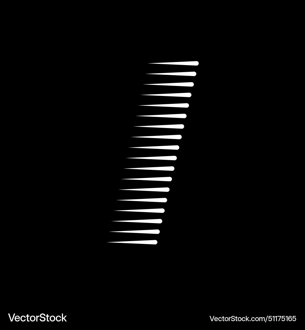 I letter lines logo icon Royalty Free Vector Image