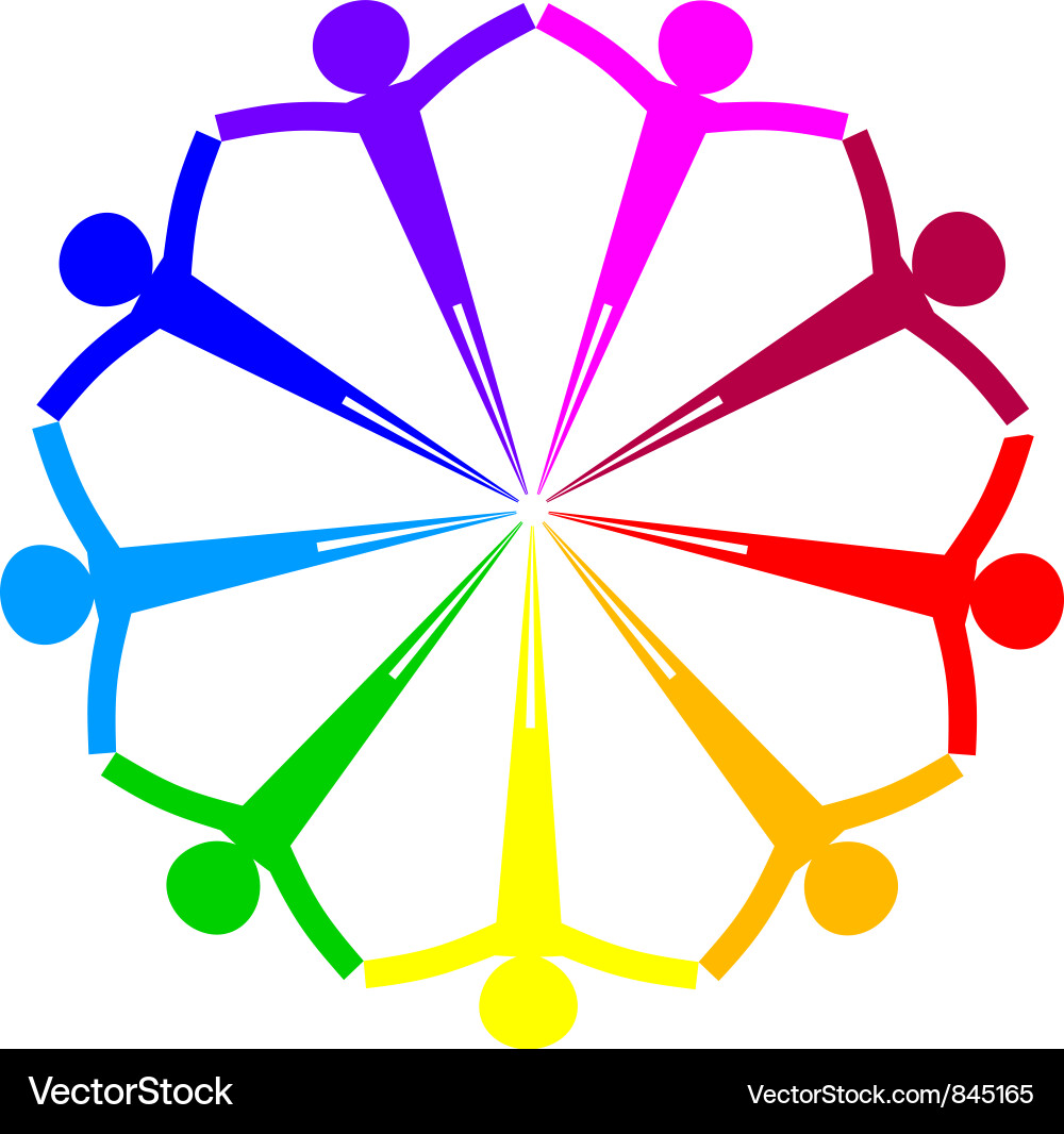 Icon - people circle Royalty Free Vector Image