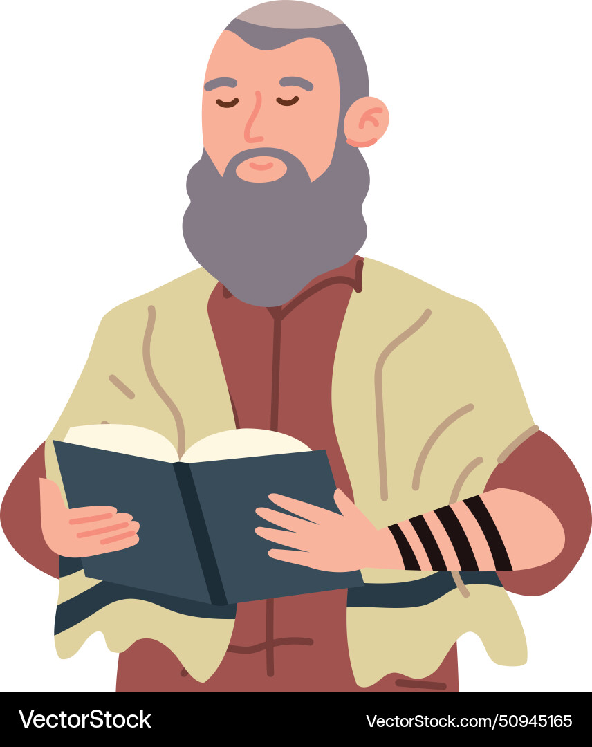 Jewish tefillin prayer Royalty Free Vector Image