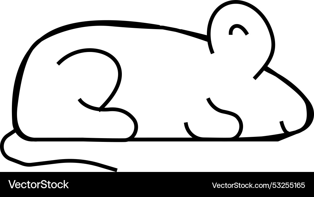 Mice animal line icon Royalty Free Vector Image
