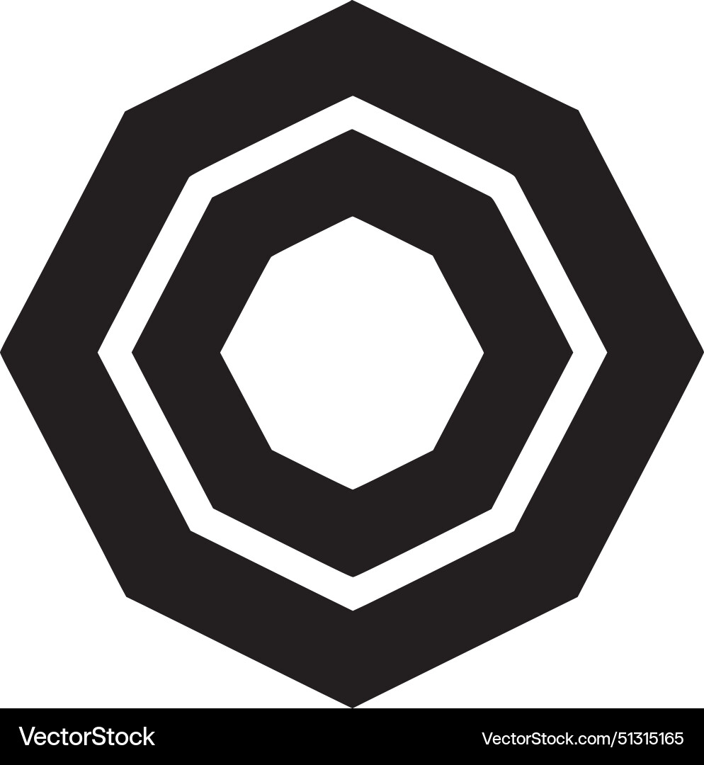 Octagon - minimalist and simple silhouette Vector Image