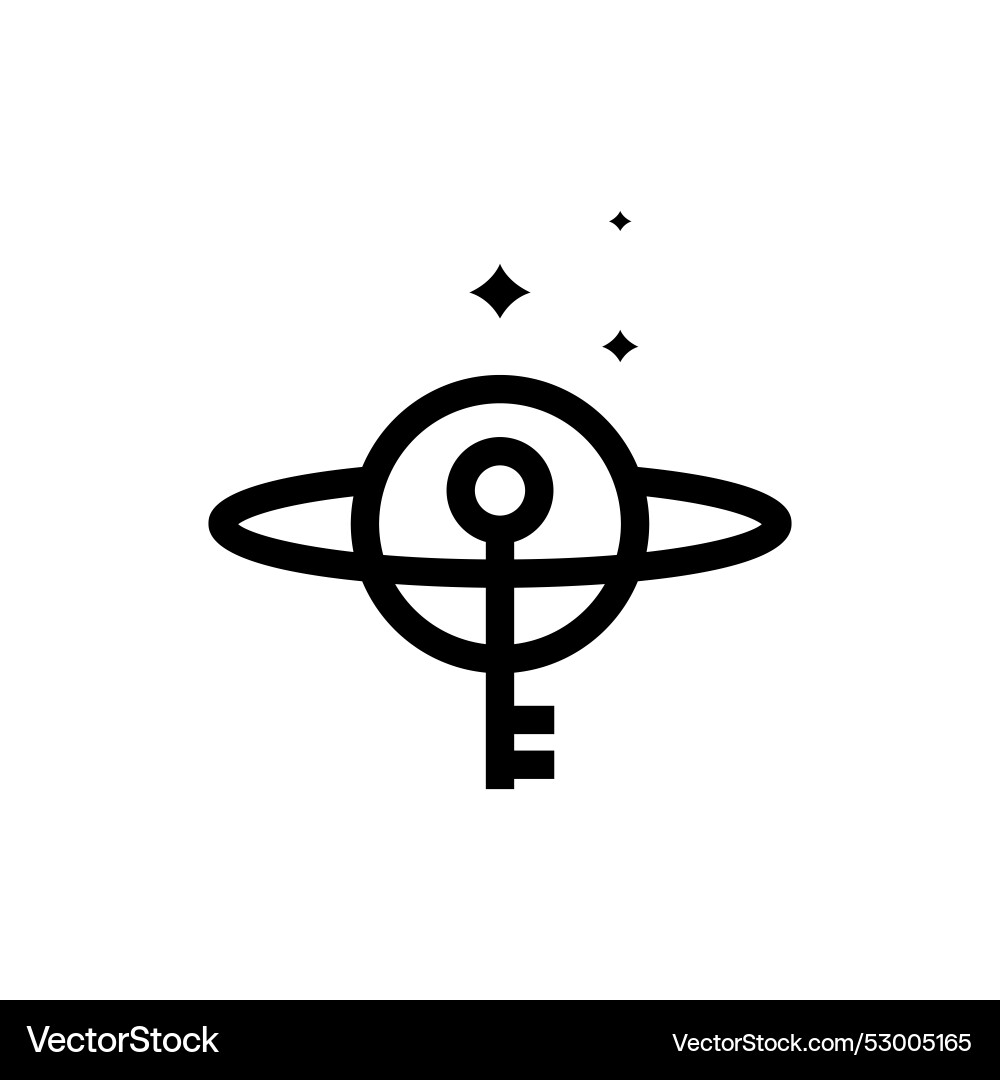 Space sky planet logo design Royalty Free Vector Image