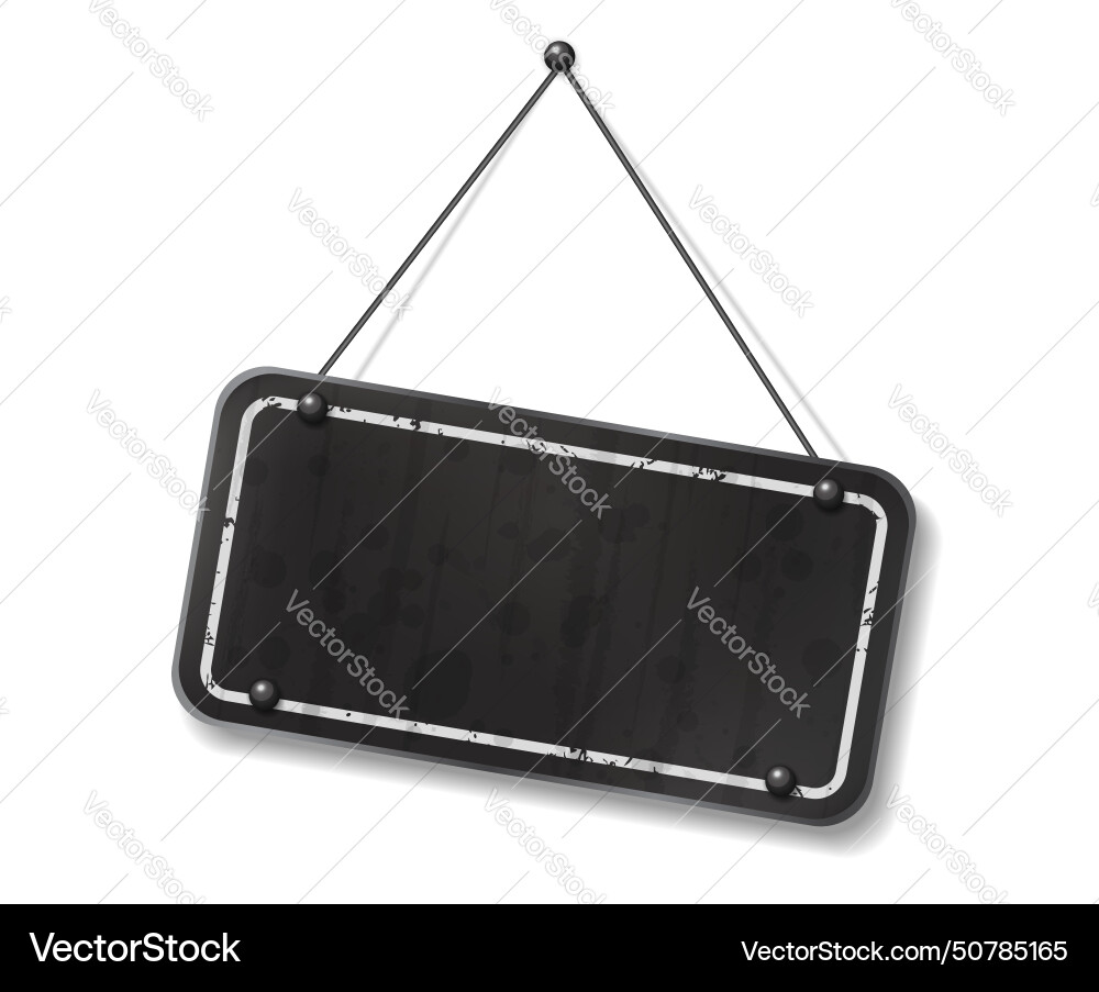 Vintage old black sign with text space Royalty Free Vector