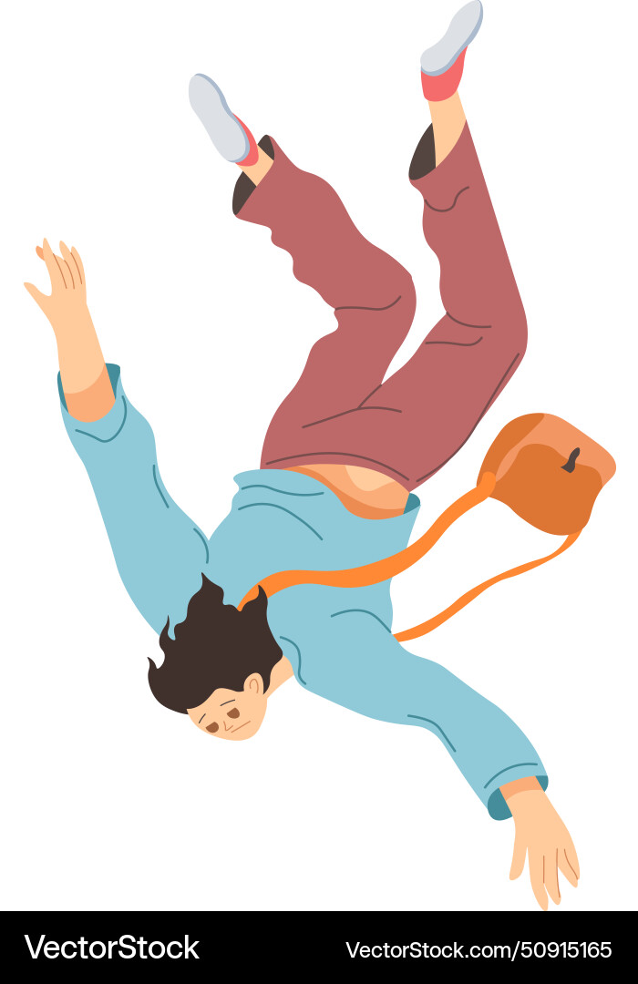 Woman falling down female character flying Vector Image