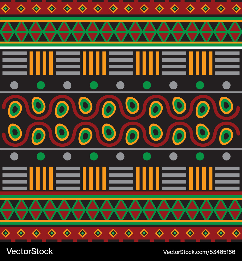 African Tribal Fabric Pattern Royalty Free Vector Image