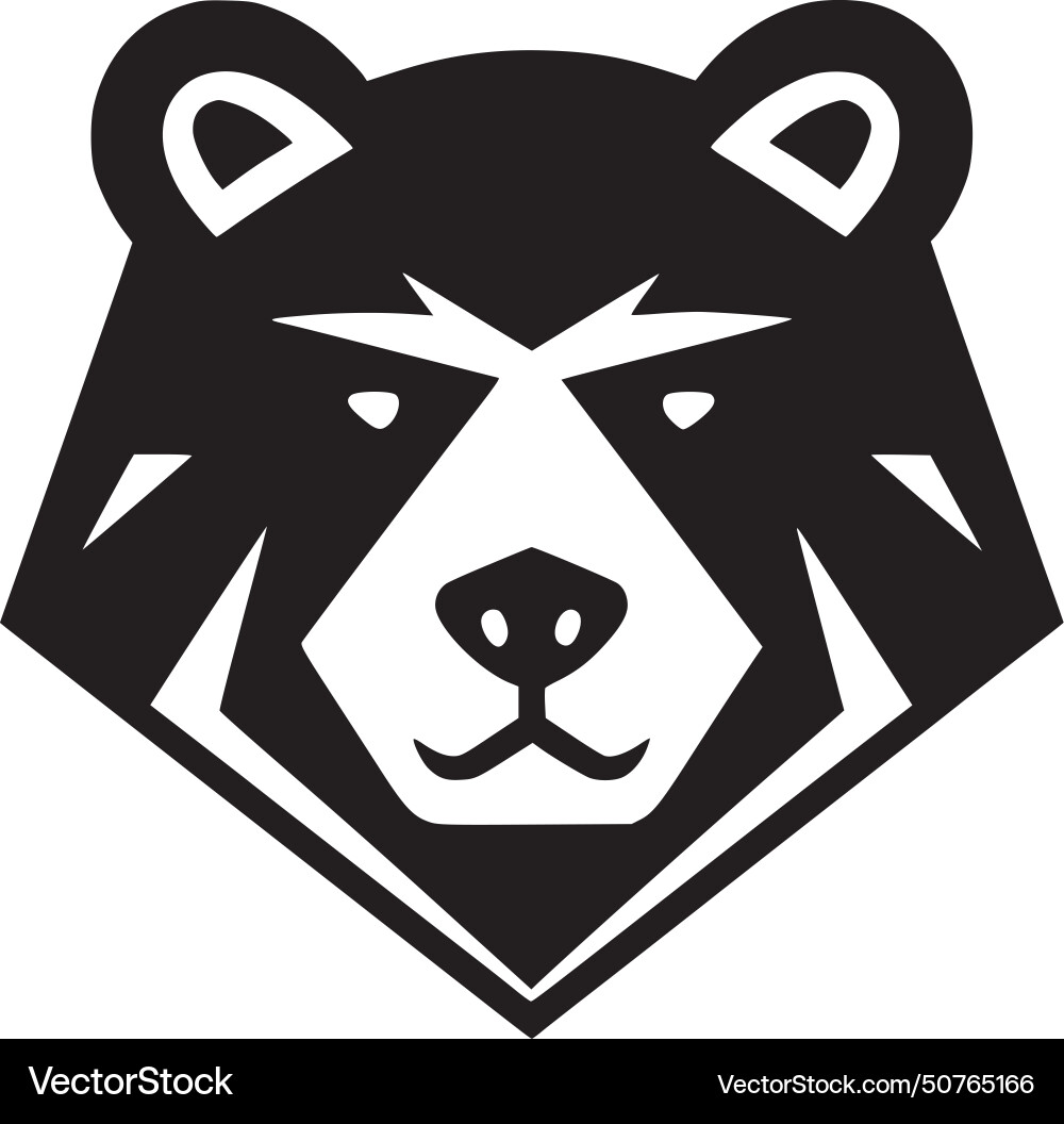 Bear - black and white isolated icon Royalty Free Vector