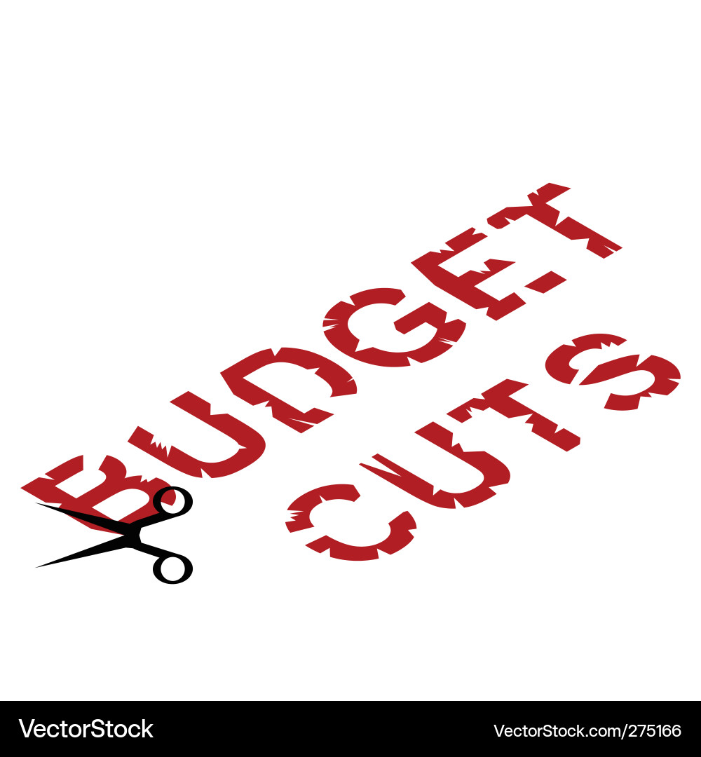 Budget cuts Royalty Free Vector Image - VectorStock