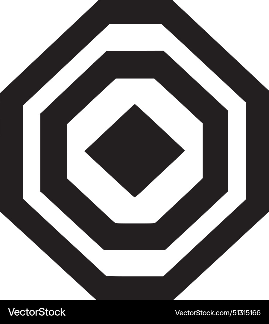 Octagon - minimalist and simple silhouette Vector Image