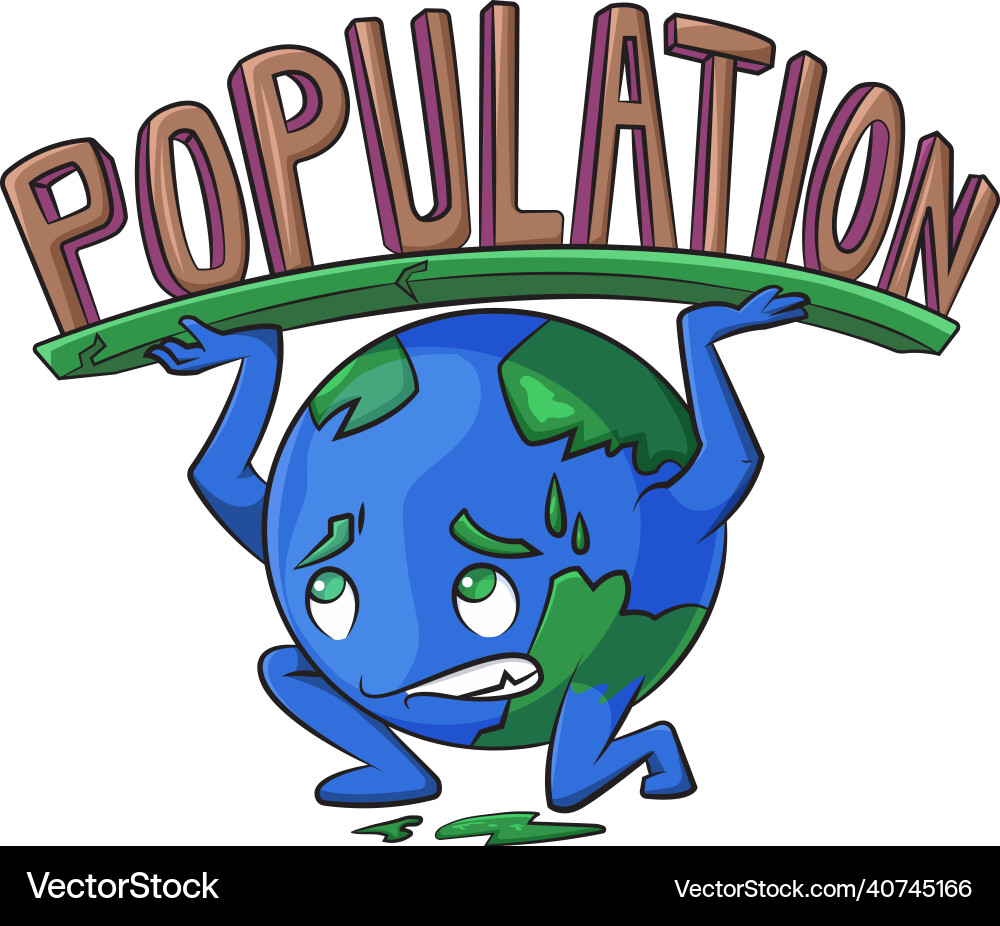 Overpopulation Royalty Free Vector Image - VectorStock
