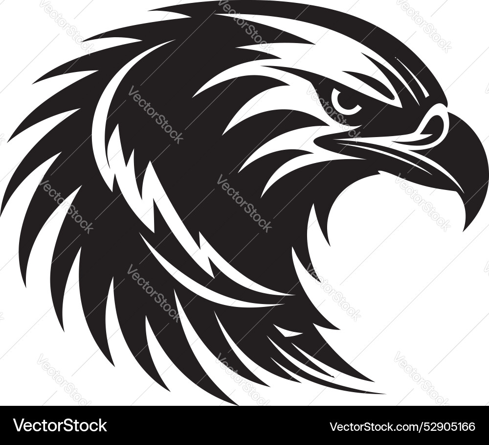 Predator hawk a black logo for the alpha Vector Image