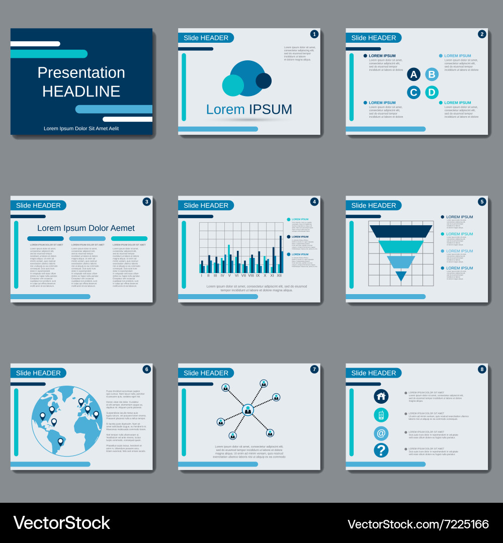 Presentation design template Royalty Free Vector Image