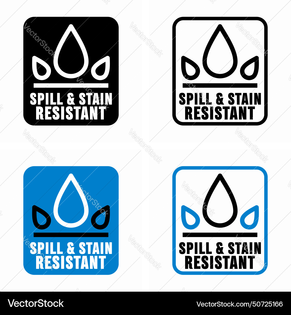 Spill and stain resistant information sign Vector Image