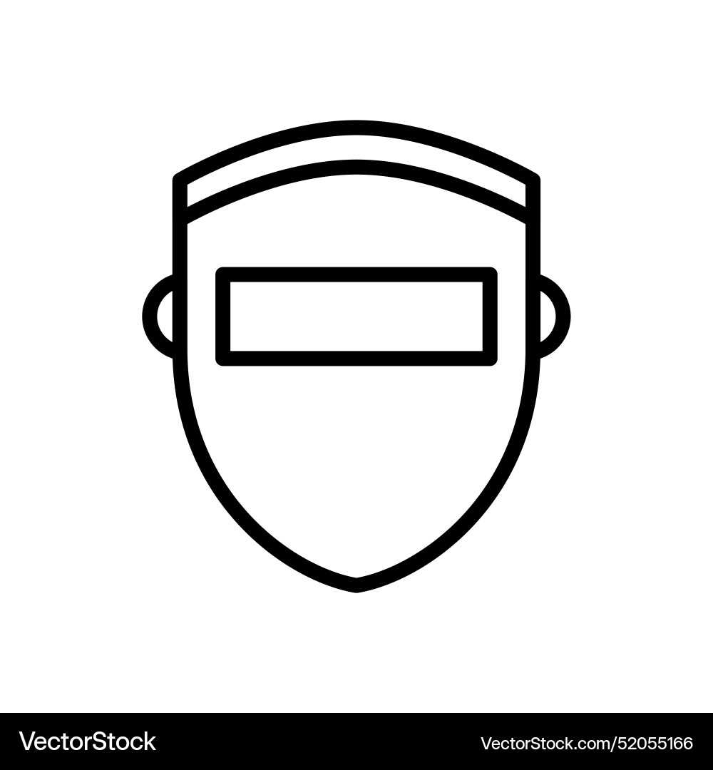 Welding shield cover icon for safety equipment Vector Image