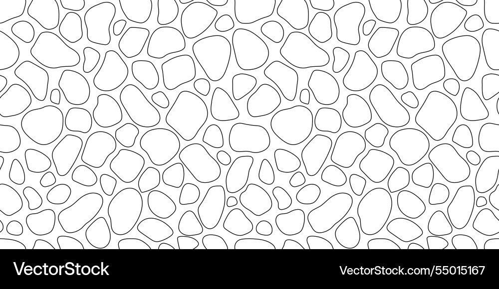 Cobblestone line seamless pattern road Royalty Free Vector