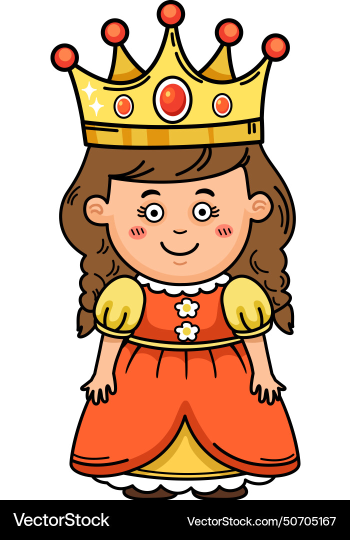 Cute children characters with queen costume Vector Image