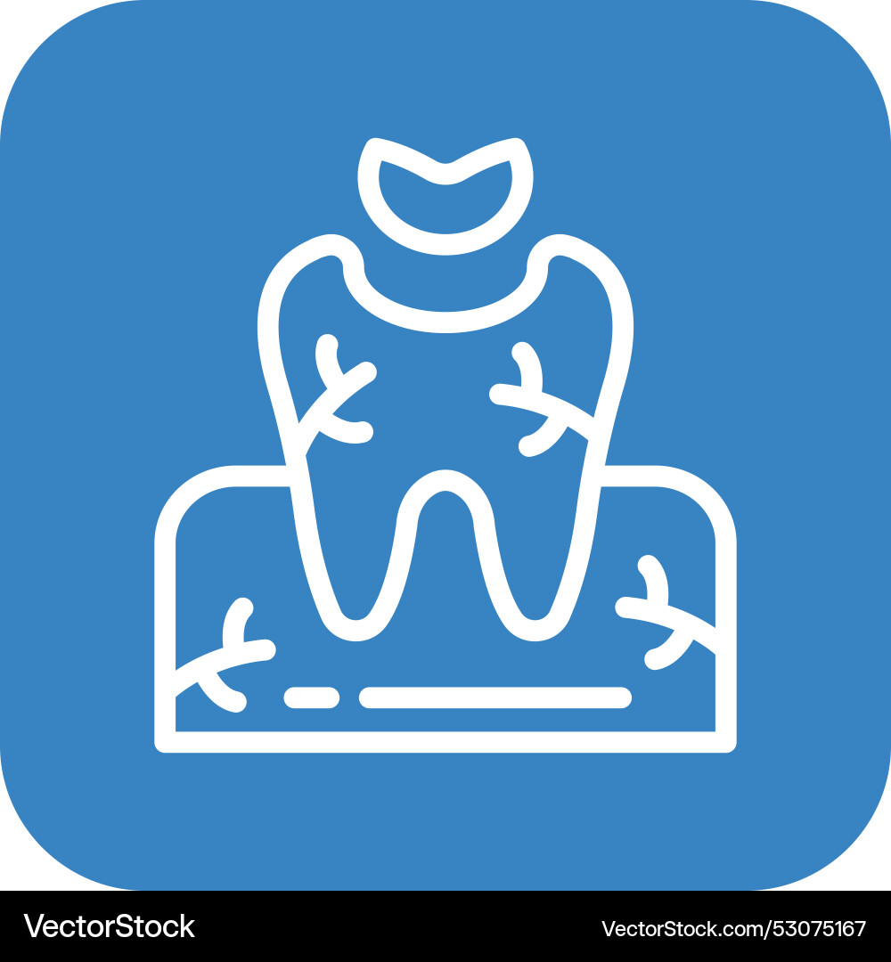 Dental filling icon design Royalty Free Vector Image