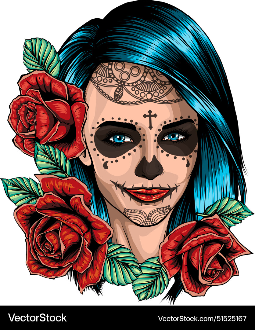 Draw of dead girl design Royalty Free Vector Image